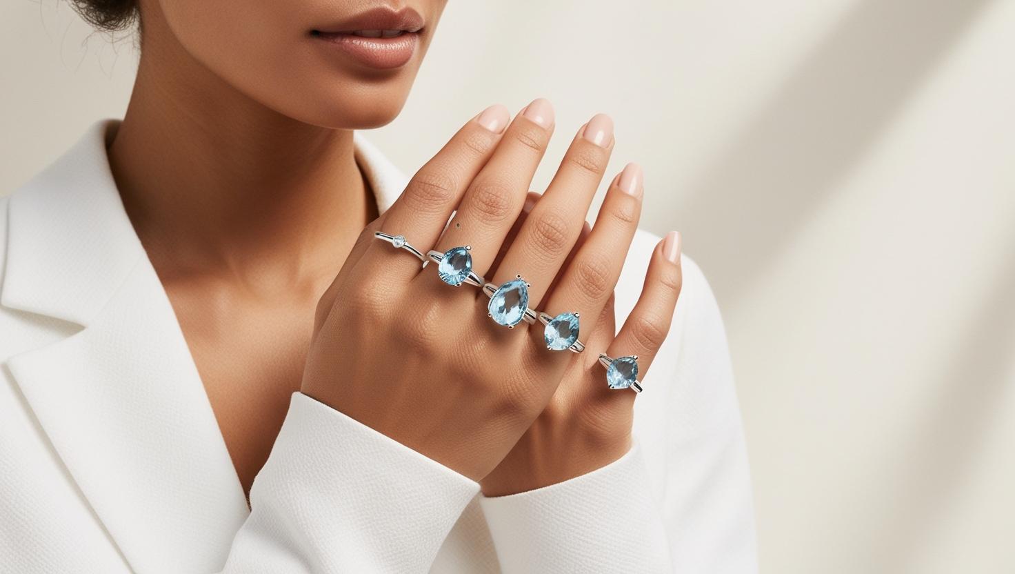 Pisces Rings | Zodiac Aquamarine Ring Designs | Irosk AU – Irosk Australia