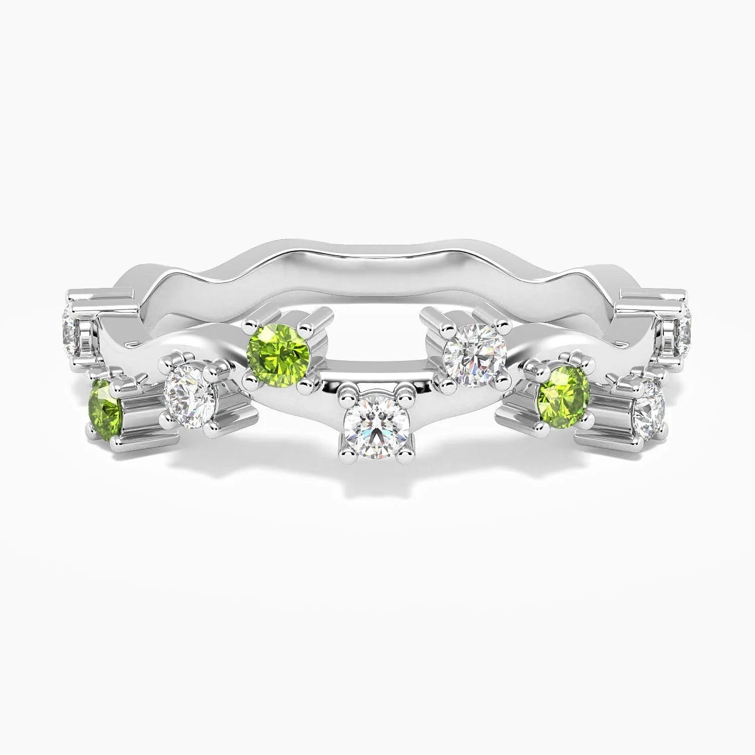 Peridot Ring | Galaxy Gleam Design in Sterling Silver | Irosk